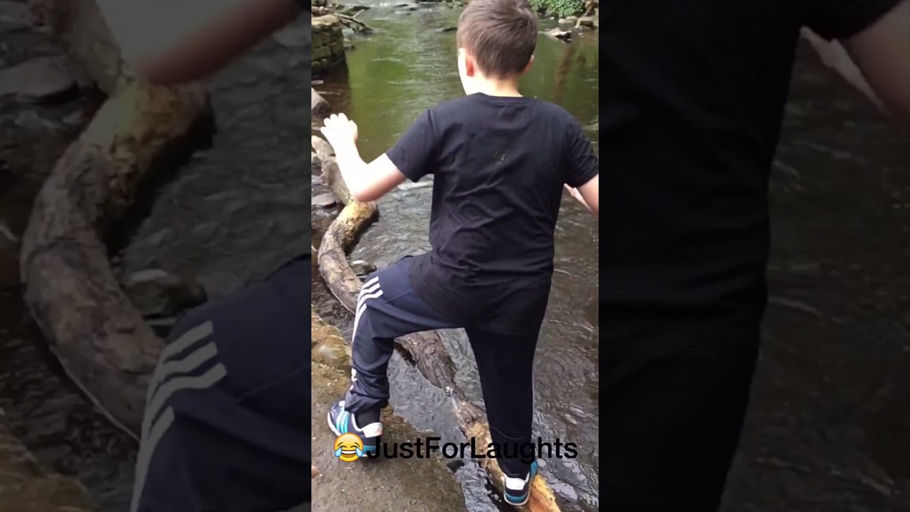 Boy Falls In River!😂MUST SEE! - YouTube