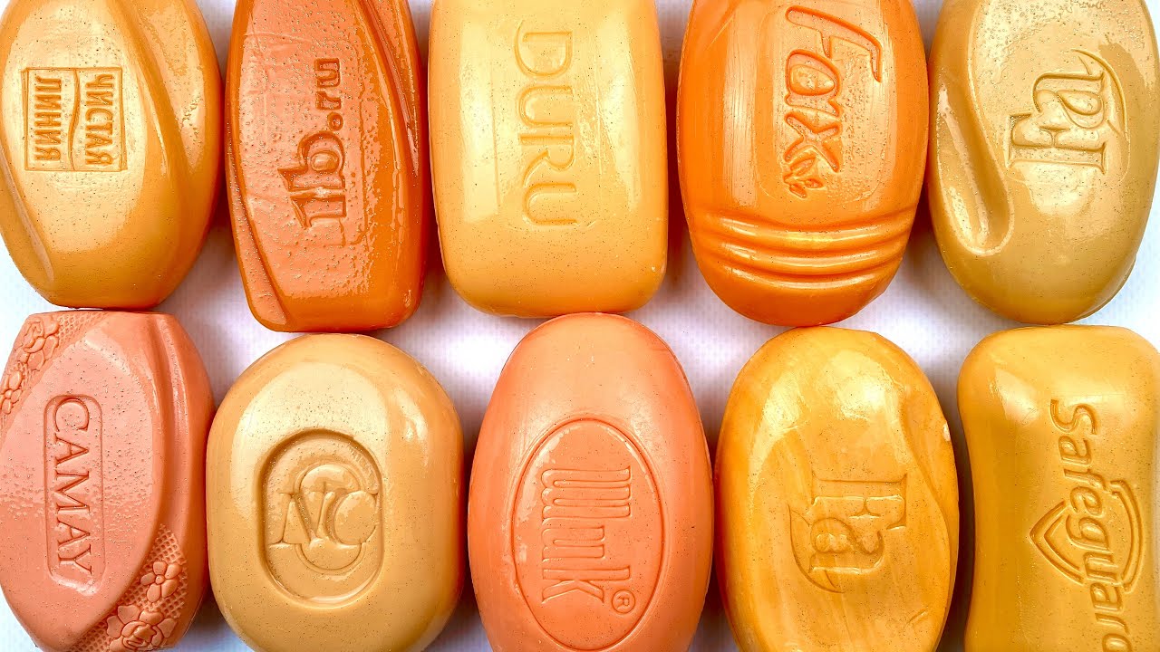 Orange soap set 🧡 Soap Carving ASMR ! Relaxing Sounds ! (no talking ...