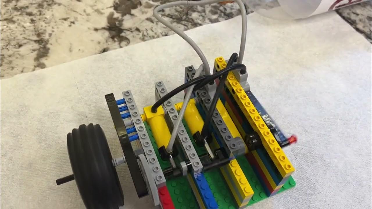 2 cylinder Lego Pneumatic engine - YouTube