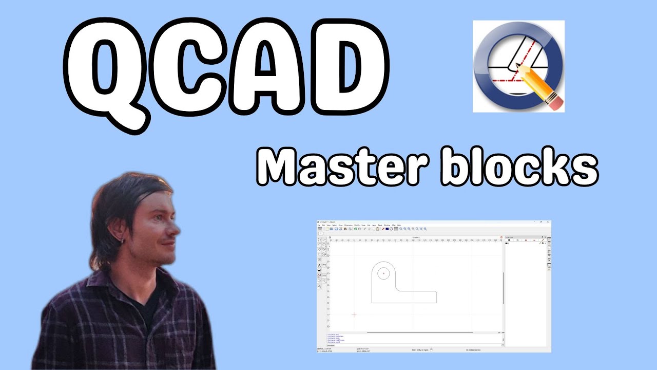 QCAD master blocks - YouTube