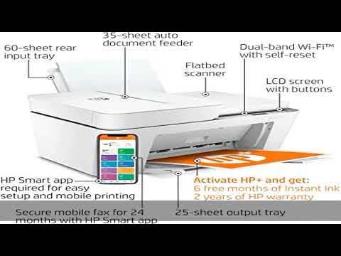 HP DeskJet 4155e Wireless Color All-in-One Printer with bonus 6 months Instant Ink (26Q90A ...
