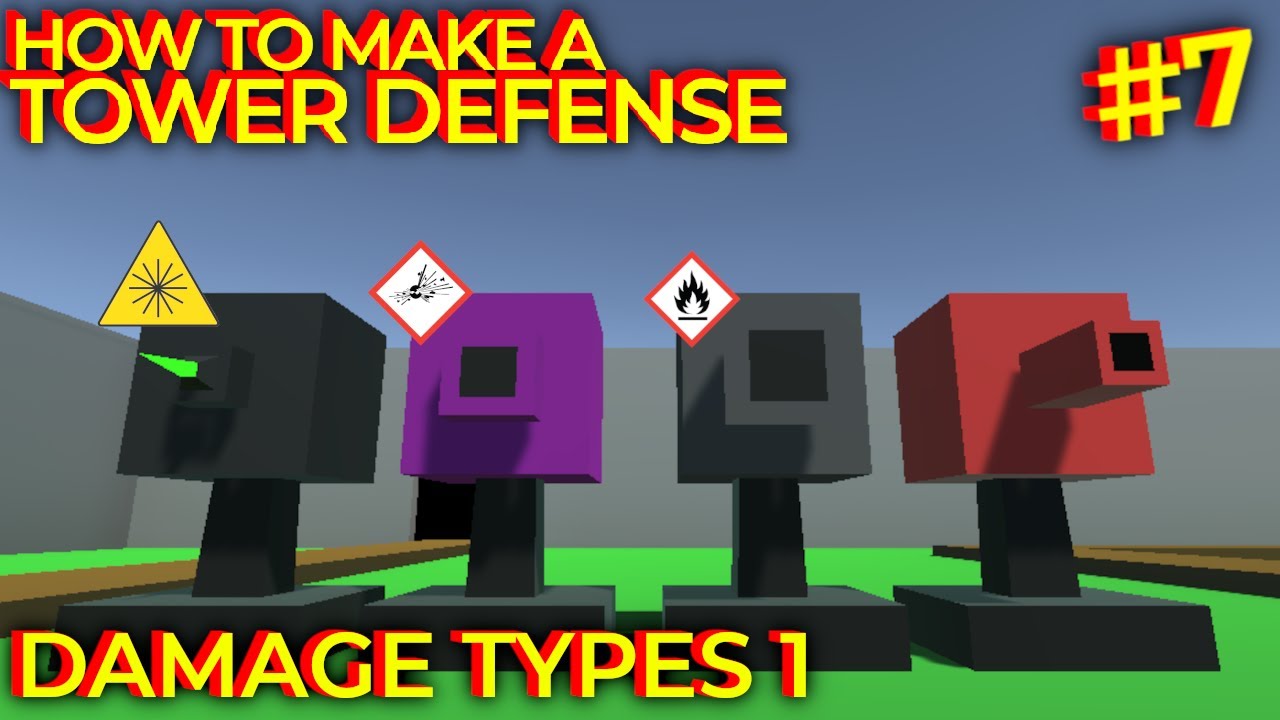 How to make a Tower Defense in Unity (2021) #7 | Damaging Types 1 ...