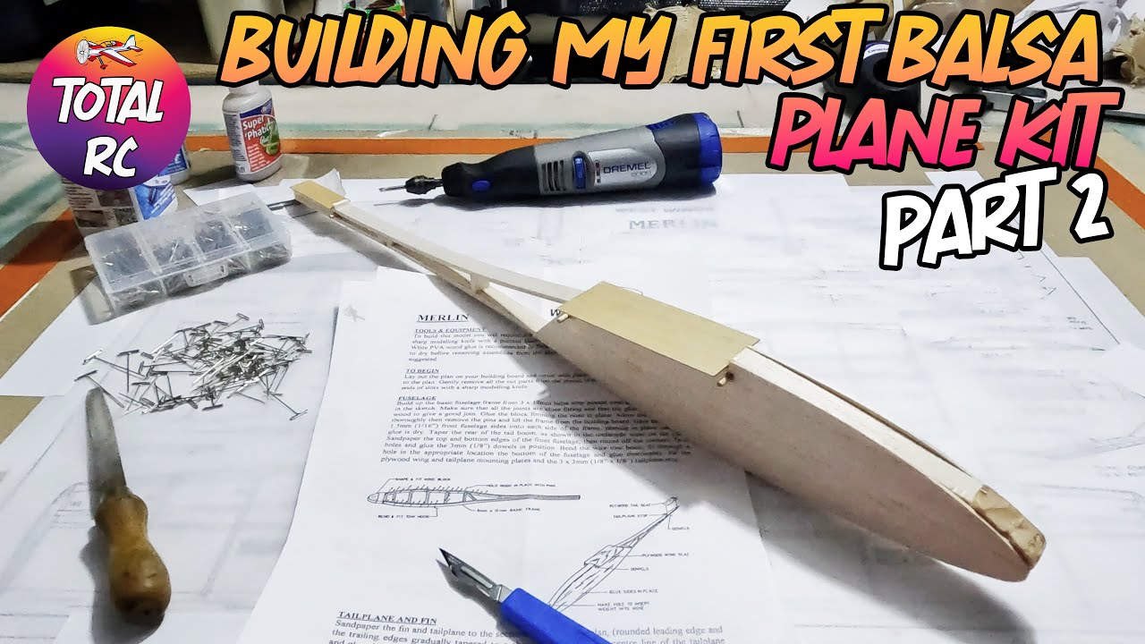Building My First Balsa Model Plane Kit (West Wings Merlin) - Part 2 ...