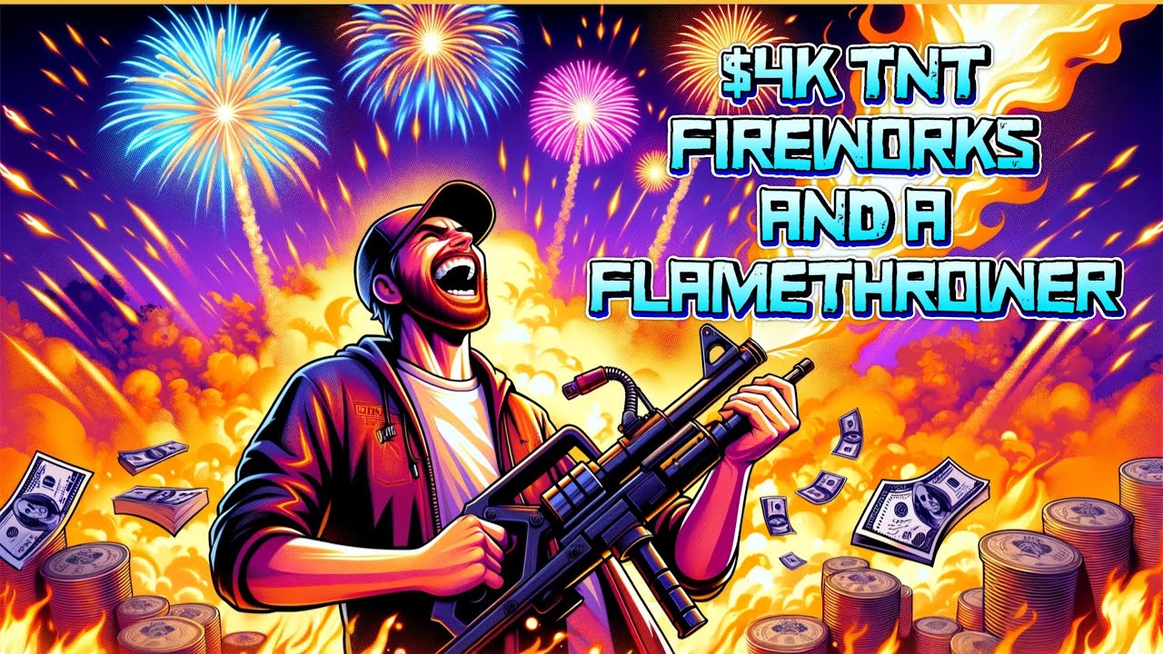 $4k of TNT Fireworks and a Flamethrower!!! - YouTube