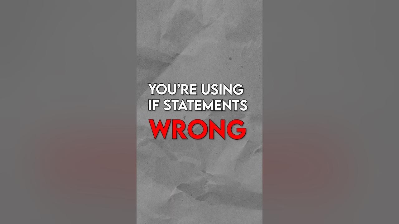 Using IF statements wrong? | #devlog #unitytips #gamedev - YouTube