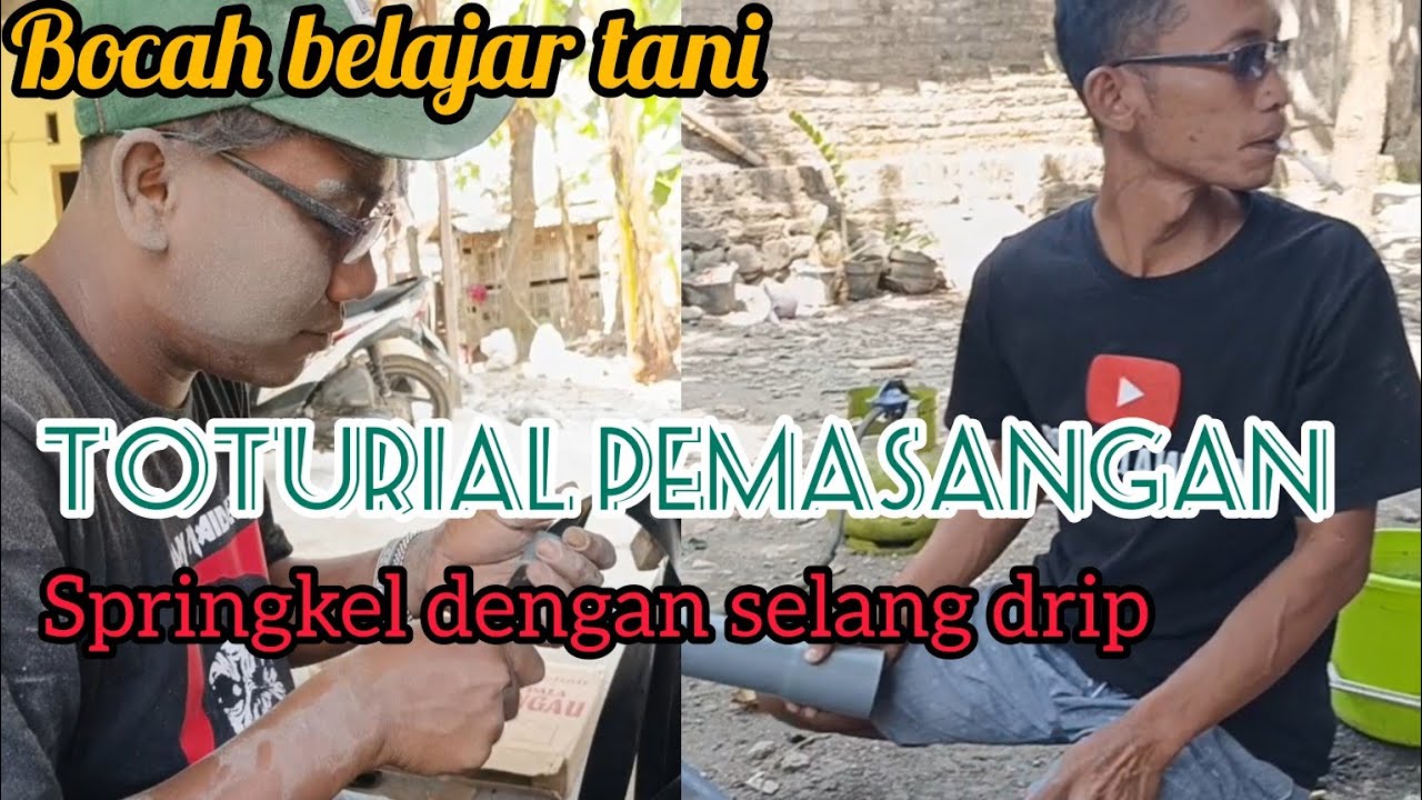 TOTURIAL PEMASANGAN SPRINGKEL UNTUK PENYIRAMAN BAWANG MERAH - YouTube