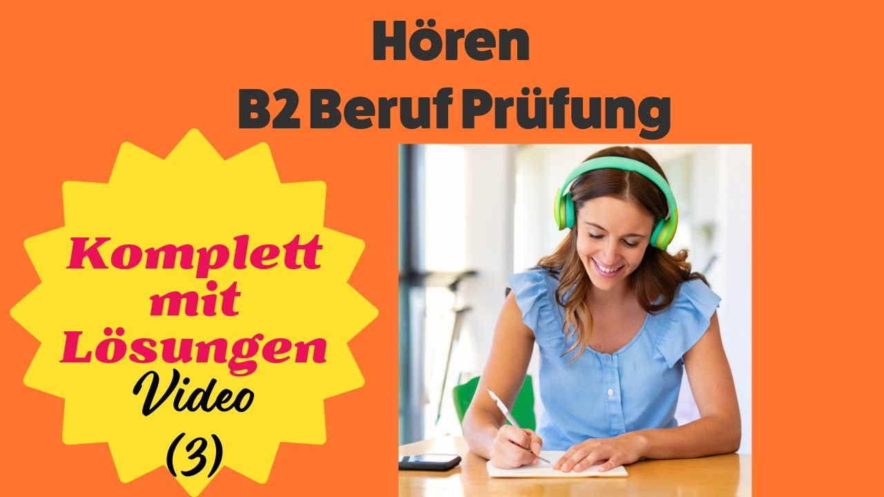 Hören B2 Beruf Prüfung von telc vorbereiten! Komplett mit Lösungen. - YouTube
