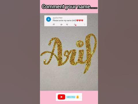 Writing your names series (part 1) comment your name....#writing #shorts - YouTube