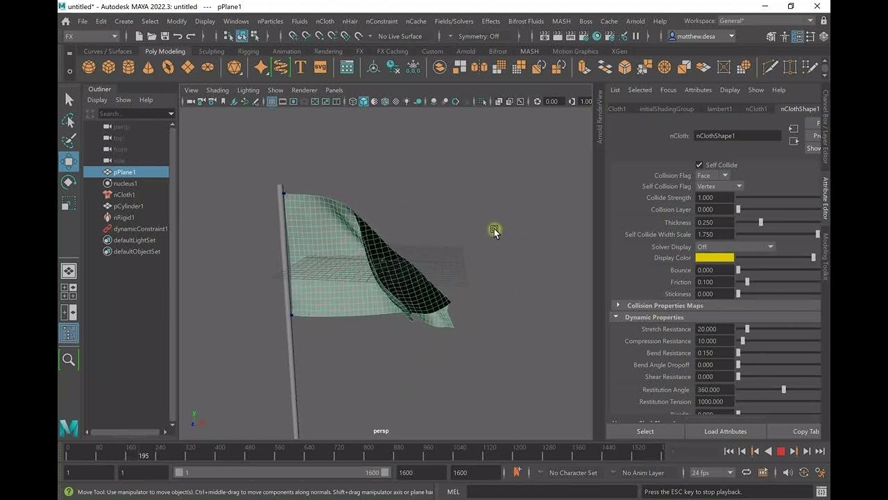How to make flags, banners, and tablecloths in Maya 2022 - YouTube