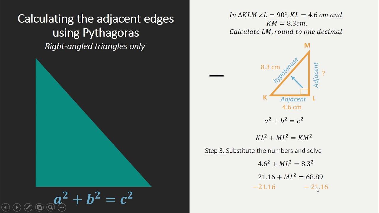 Pythagorean Theorem | Calculating adjacent edges - YouTube