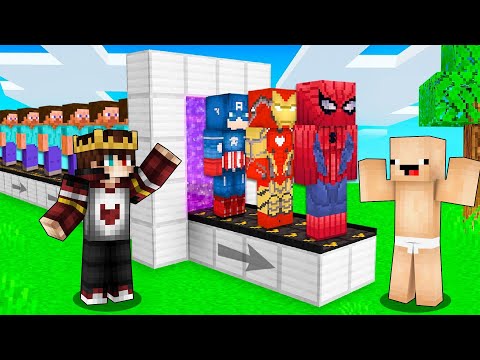 Minecraft'ta Süper Kahraman Fabrikası Yaptım 😱 - Minecraft