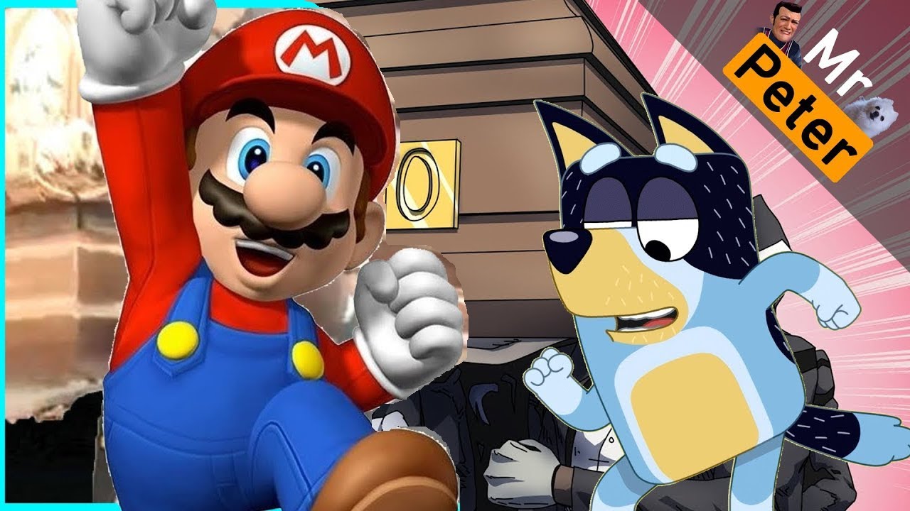 Dancing with Bluey and Super Mario Bros - Coffin Dance (Mashup ...
