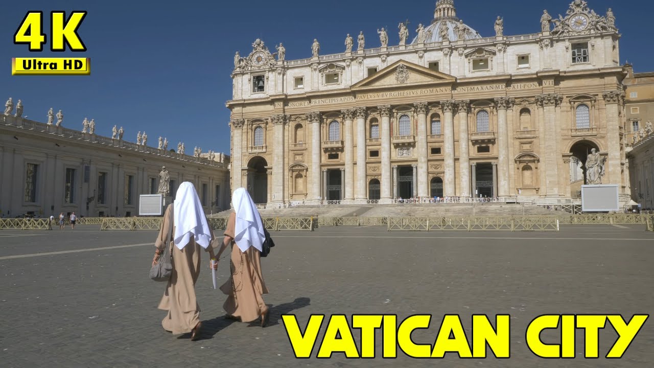 Vatican City Italy 4K Walking Tour 60fps Ultra HD - Relaxing Music ...
