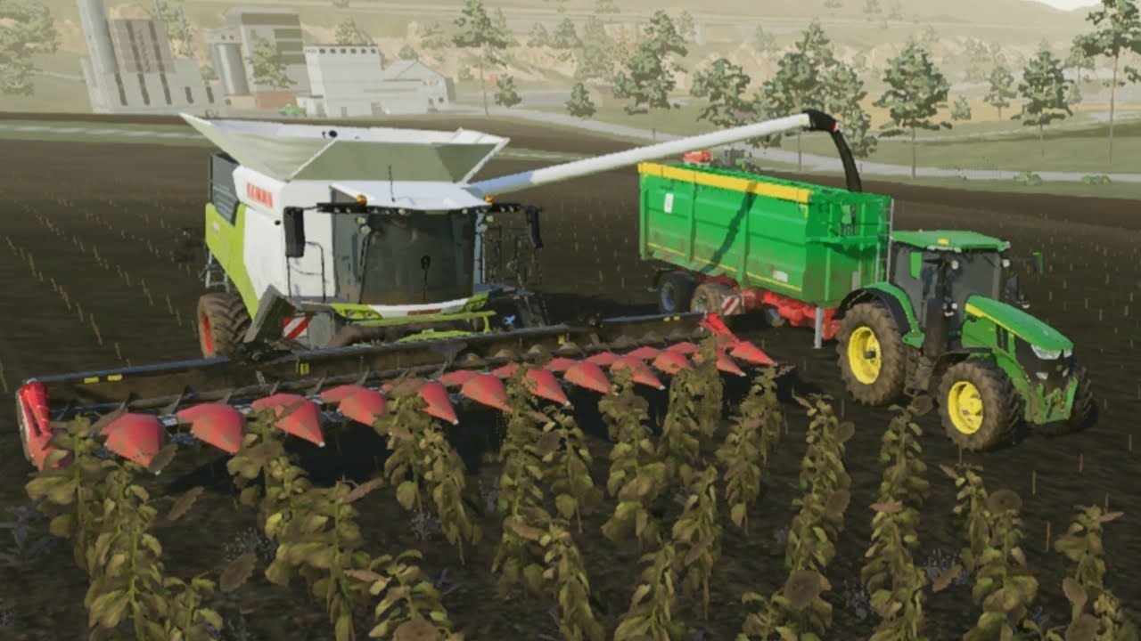 I harvest sunflowers with both harvesters!Farming Simulator 23 map of ...