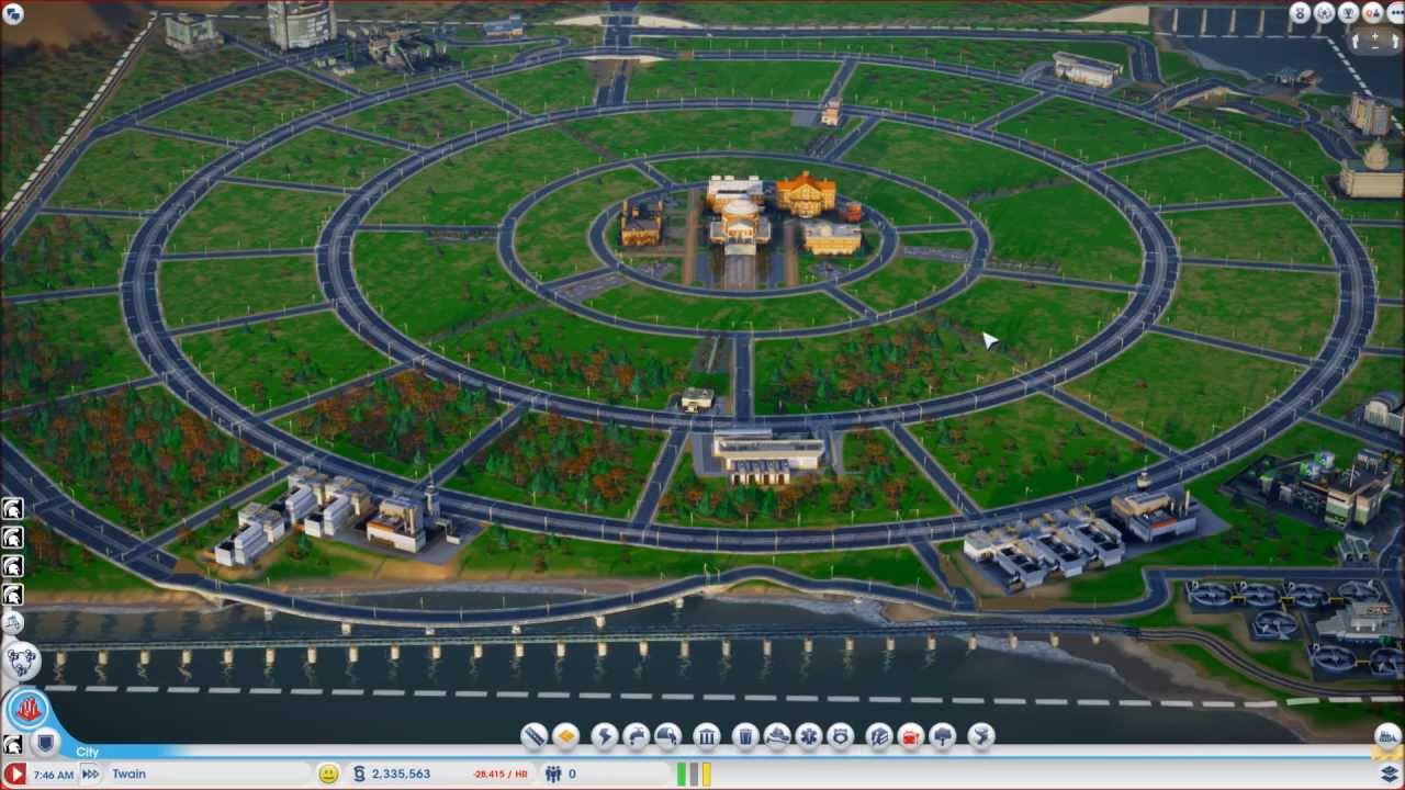 SimCity multi-city tutorial #10 road networks and building placement ...