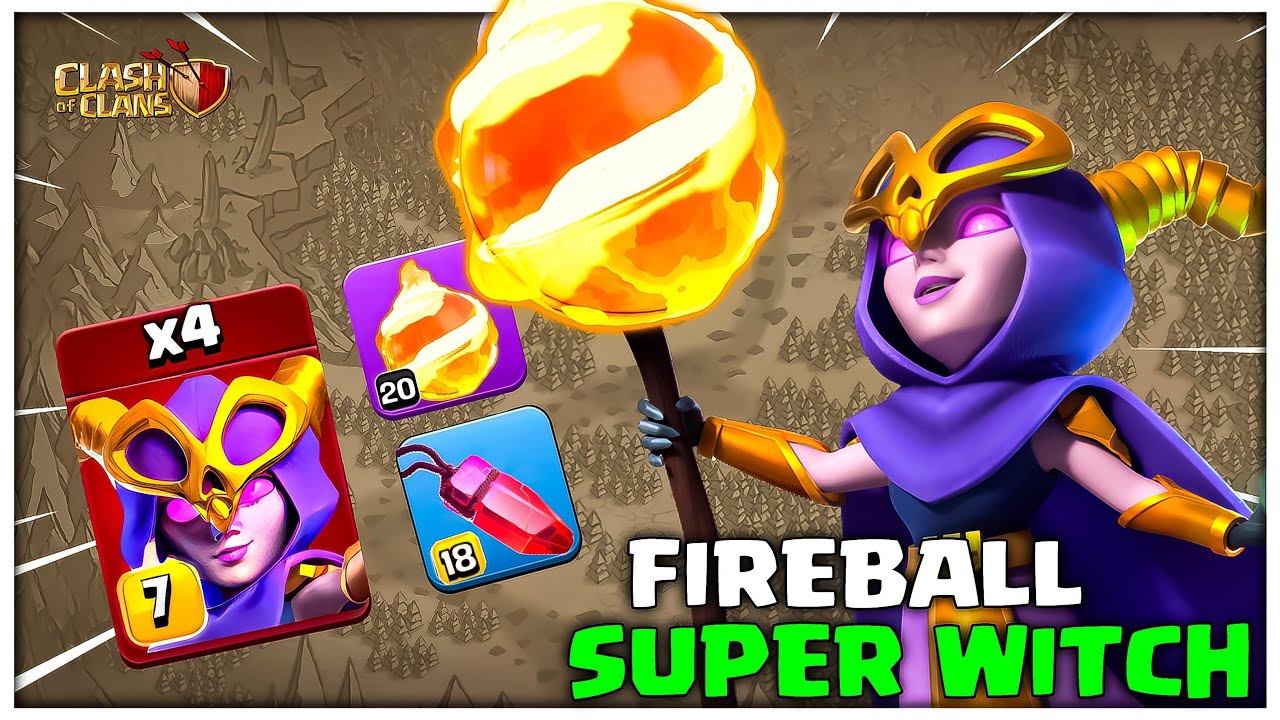 This army is CRAZY - Th16 FireBall Super Witch Attack Strategy | Clash of Clans - YouTube