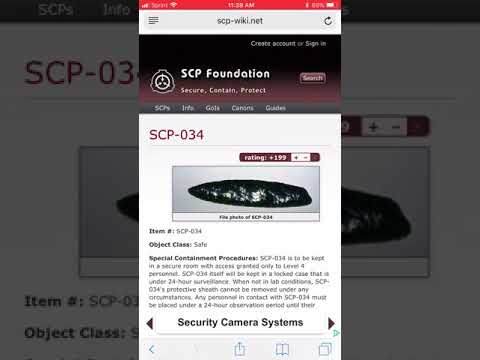 SCP 034 | Object Class: Safe | Ritual Obsidian Knife SCP - YouTube