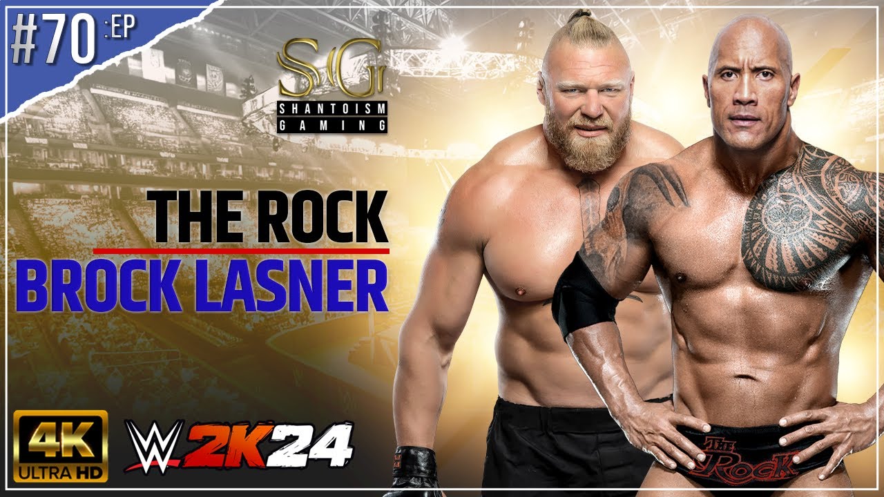 WWE 2K24 - Brock Lesnar Vs The Rock | Multiversal Infinite Championship ...