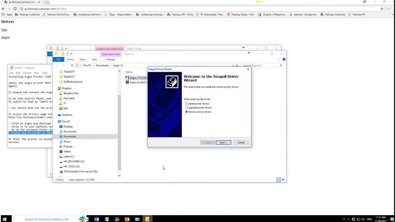 Installed Argox Printer - YouTube