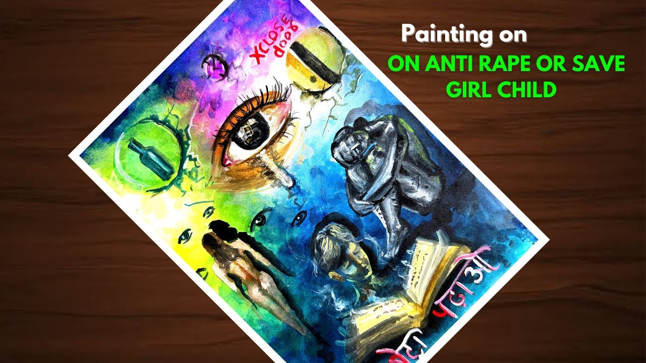 women empowerment poster making // anti-rape poster making - YouTube