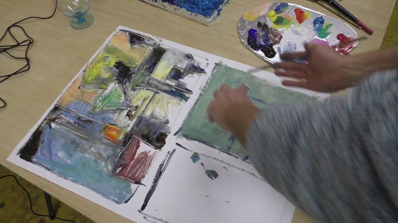 Instructie abstraheren glazen stilleven deel 1 - YouTube