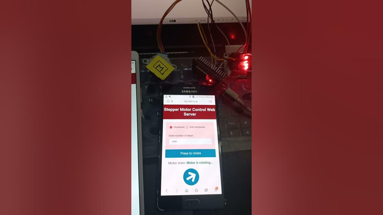 Demo Esp32 Stepper Motor Websocket Web Server Using Arduino Ide Youtube