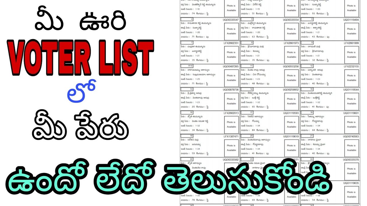 How to check voter list of your village ?? And your vote in that ...