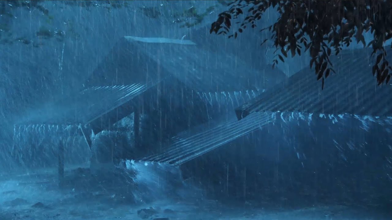 Beat Stress & Fall Asleep Fast with Tropical Hurricane, Sound Rain ...
