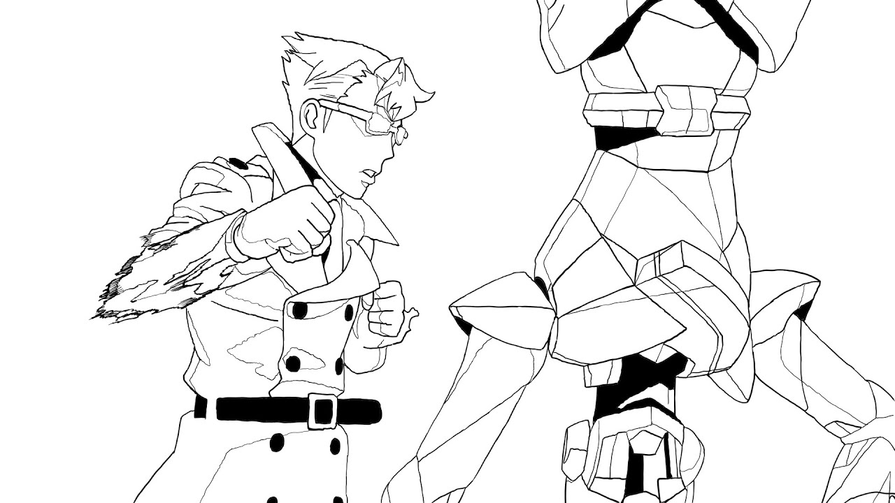 Tracing Practice - Concrete Revolutio fight scene - YouTube