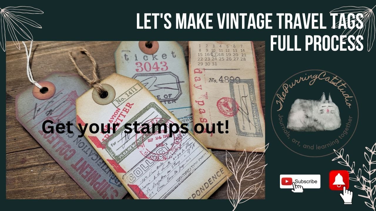 Vintage travel tags! Get your stamps out! - YouTube