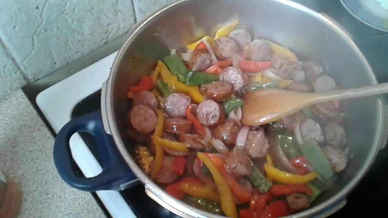 Spetzofai, greek style sausage and peppers - Σπετζοφάι | Greek Cooking ...