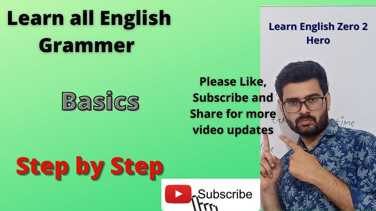 Learn all English grammar basics rules step by step| 📝🇬🇧 - YouTube