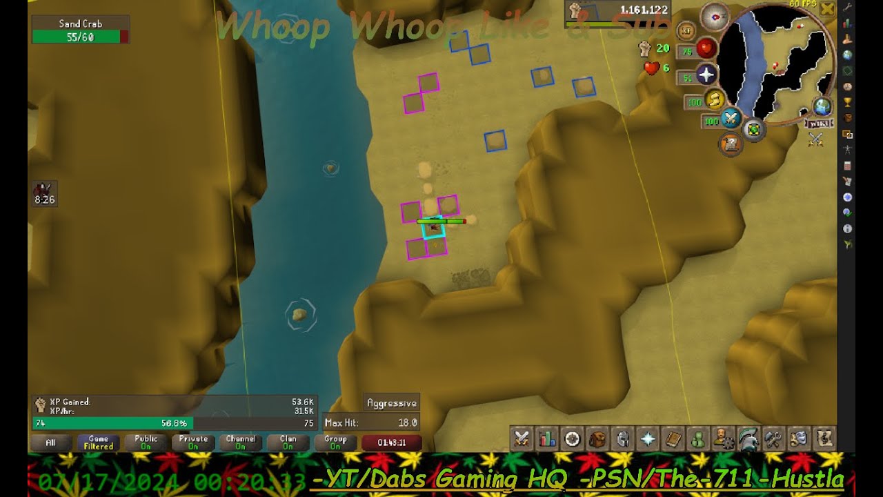 osrs sand crab strength training - YouTube