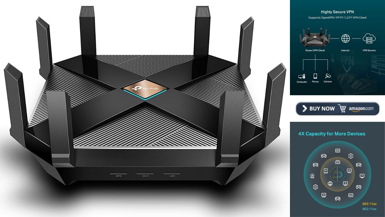 TP Link AX6000 WiFi 6 Router (Archer AX6000) -802.11ax Wireless 8 ...