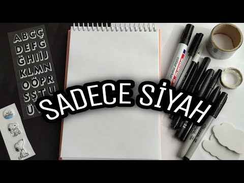🖤Sadece Siyah 🖤 Black Journaling/ Black Scrapbook