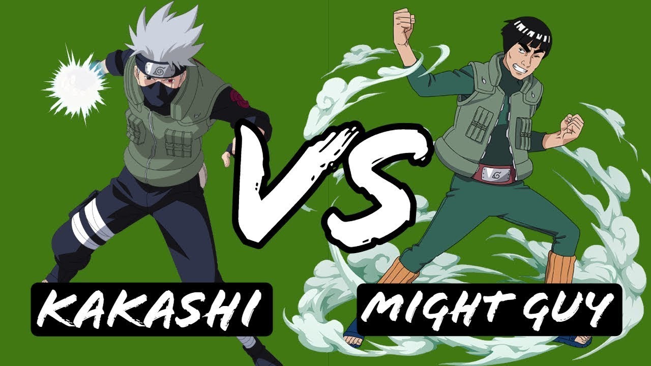 8th gates guy vs kakashi - YouTube