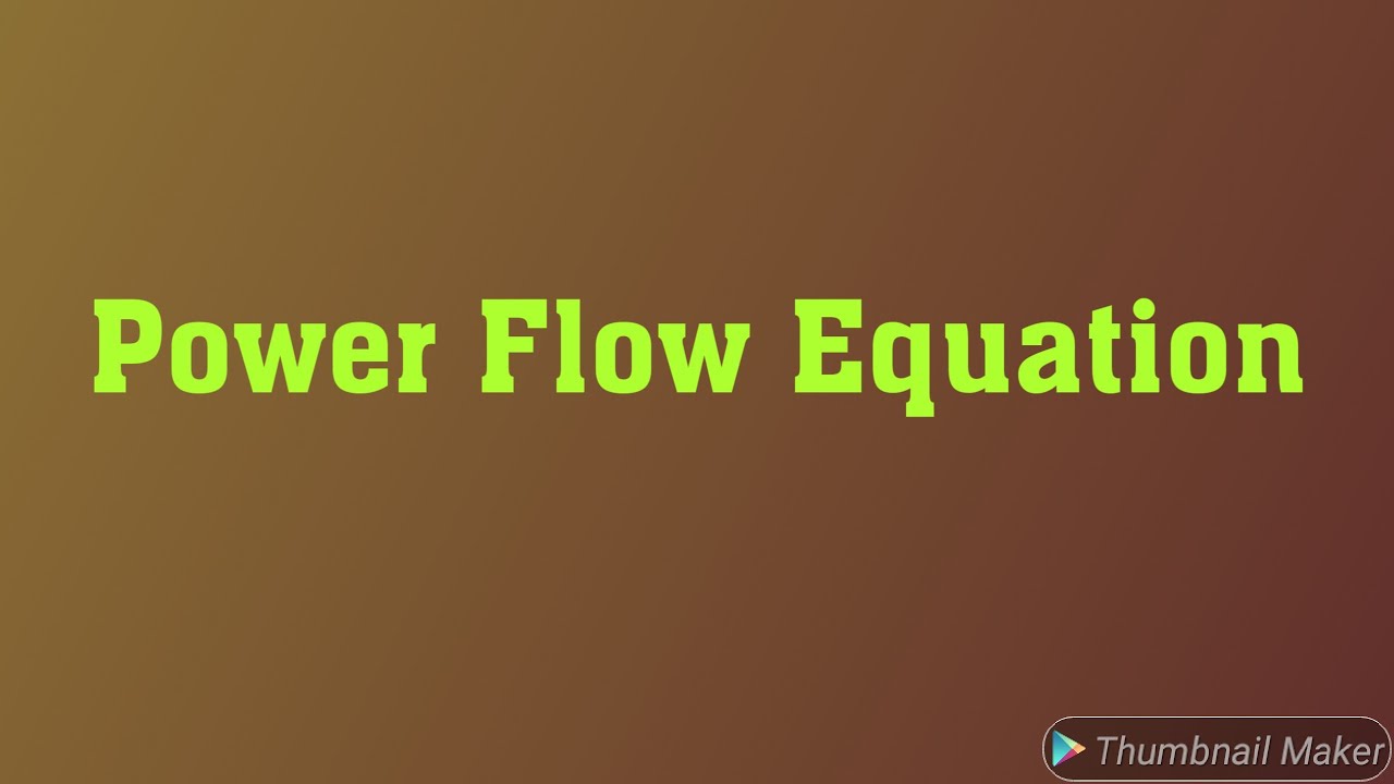 Power System | Power flow equation - YouTube