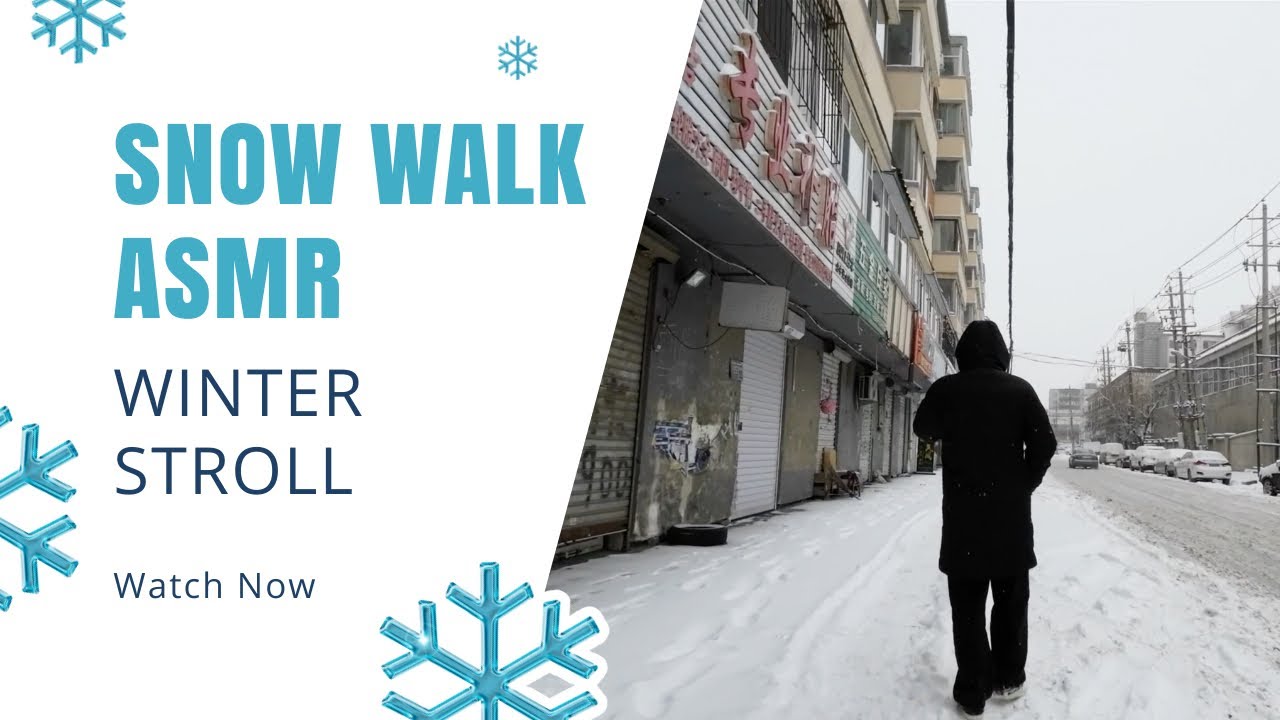 Walking in Heavy Snow in China 🇨🇳 ️ | ASMR Snow Walk in a Northeast ...