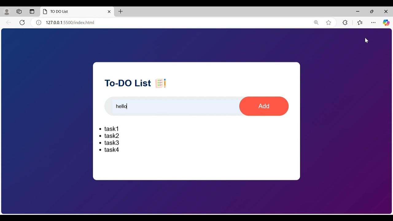 How You Can Build To-Do List using HTML CSS in JavaScript - YouTube