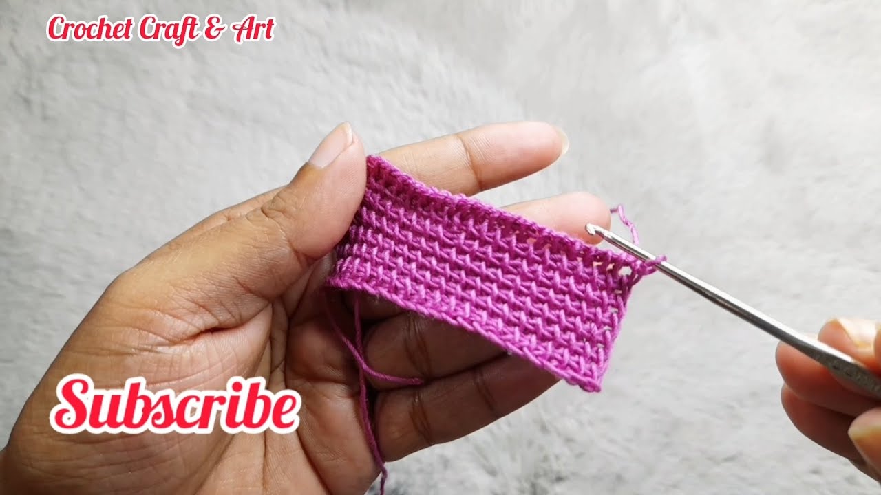 How To Crochet Simple Tunisian Stitch | Tunisian Stitch | beginner | crochet stitch || simple ...