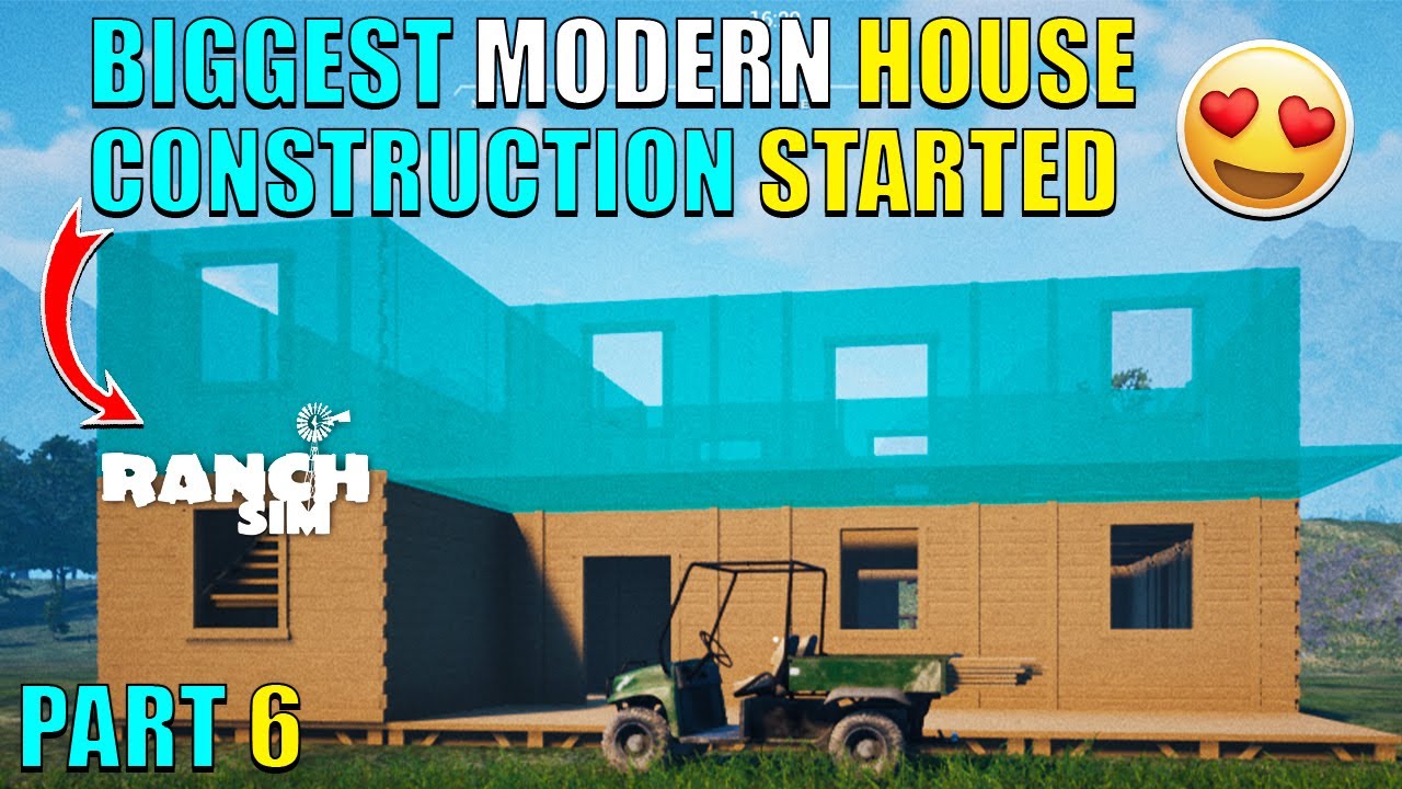 BIGGEST MODERN HOUSE EVER IN RANCH SIMULATOR NEW UPDATE - PAINTED OUR ...