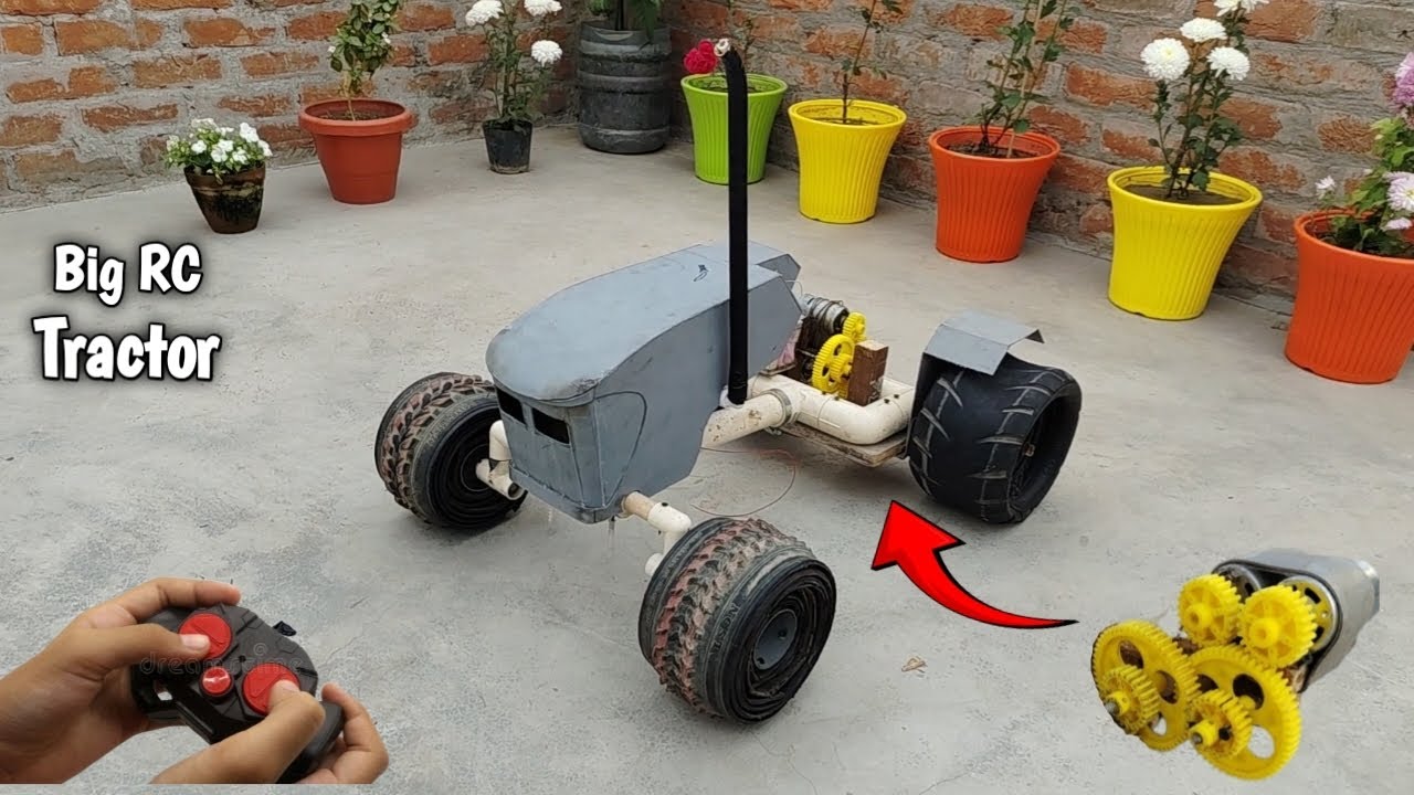 homemade rc tractor || rc electric troctor || #trending - YouTube