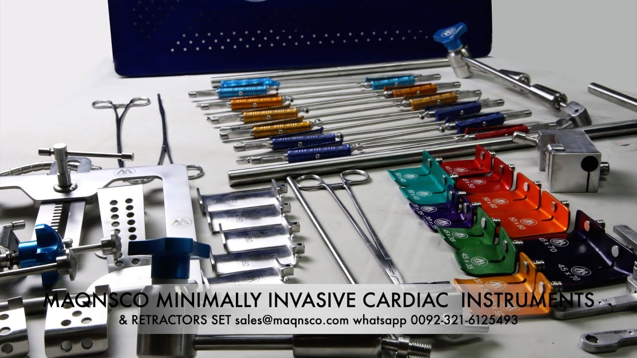 maqnsco minimally invasive Cardiac instruments master set - YouTube