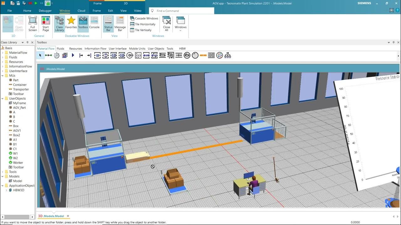 Siemens Tecnomatix Plant Simulation How to Create AGV - YouTube