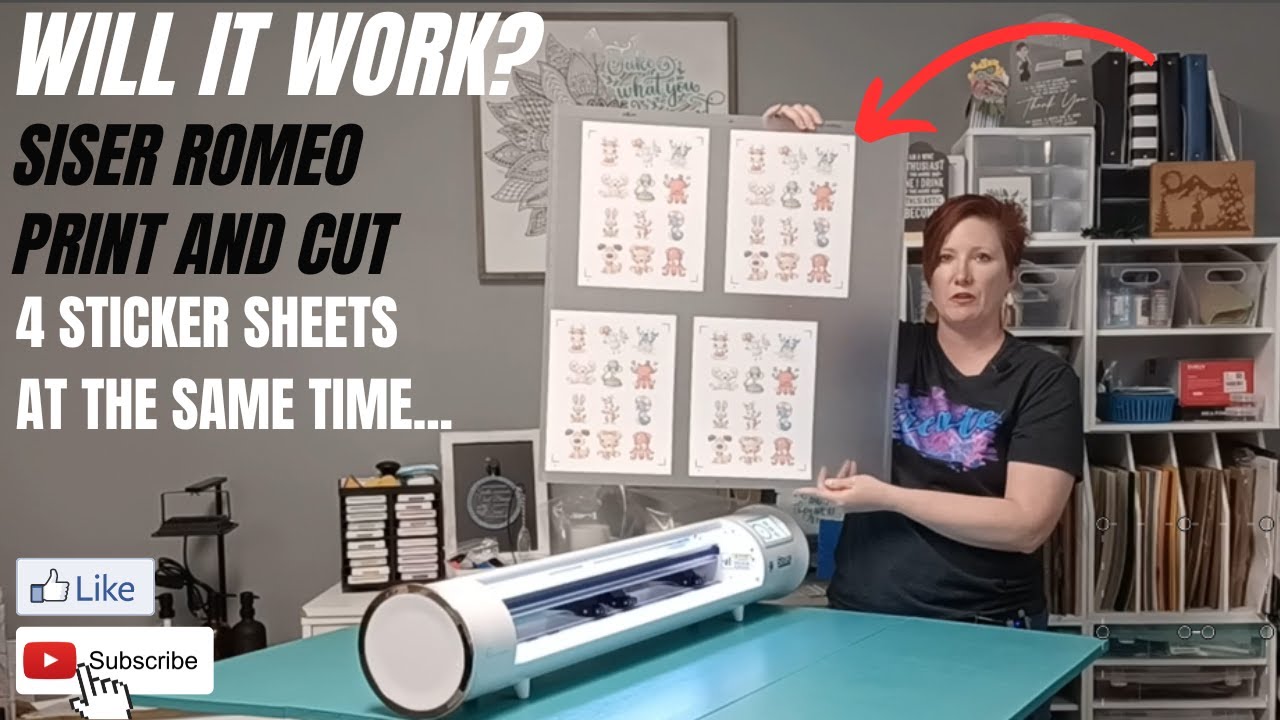 How to Print & Cut 4 Pages on ONE Mat with Siser Romeo | Save Time ...