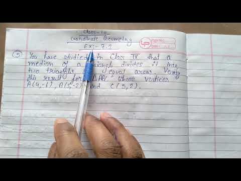 You have studied in class IX that a median of a triangle divides it into two triangles of equal ...