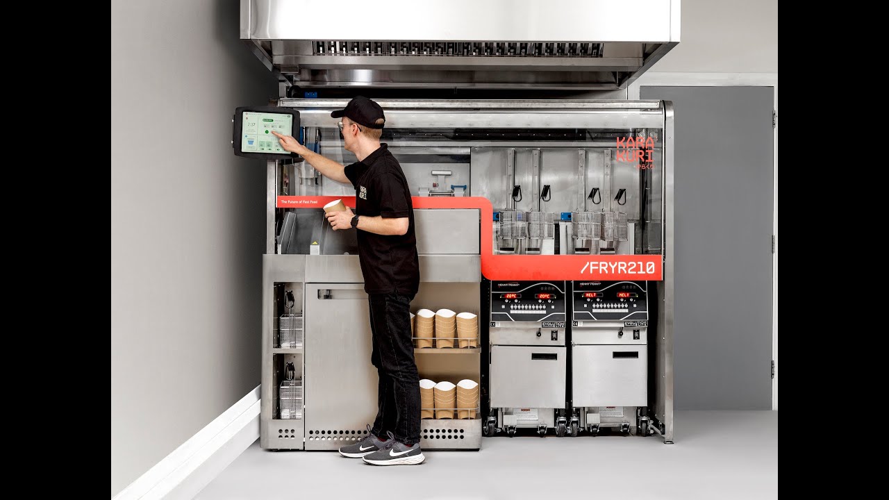 Karakuri /FRYR - Automated Robotic Frying, from Freezer to Scoop - YouTube