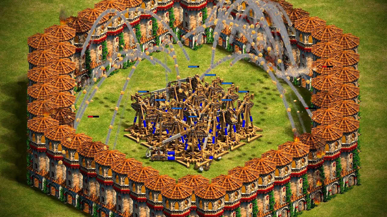 Machine Gun Trebuchets Surrounded by Keeps | AoE II: Definitive Edition ...