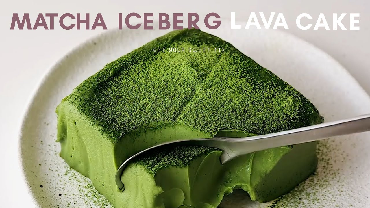 【ONLY 5 Ingredients】 Matcha Iceberg Lava Cake Recipe | Miyano Daily 4K ...