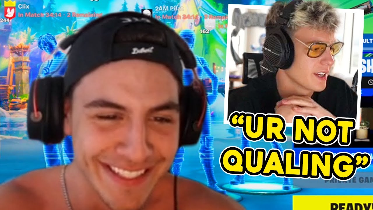 Fortnite PRO *BuckeFPS* CLOWNS on *Clix* and *Pilat* in 2v2 ZWS - YouTube